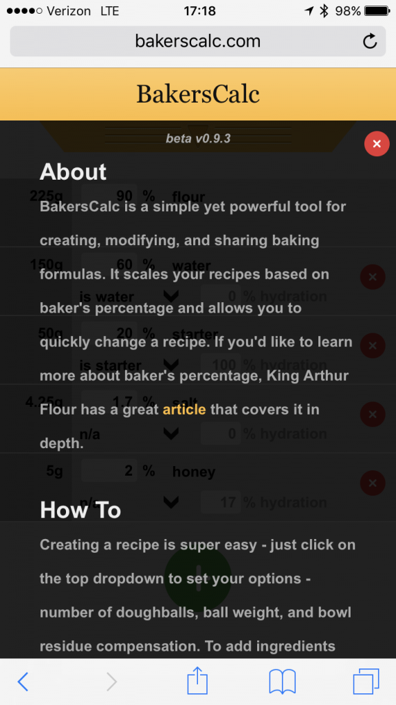 BakersCalc beta v0.9.3 Released - Scardino.dev